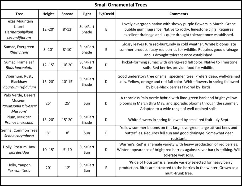 Backbone Valley Nursery - Tree List - Backbone Valley Nursery